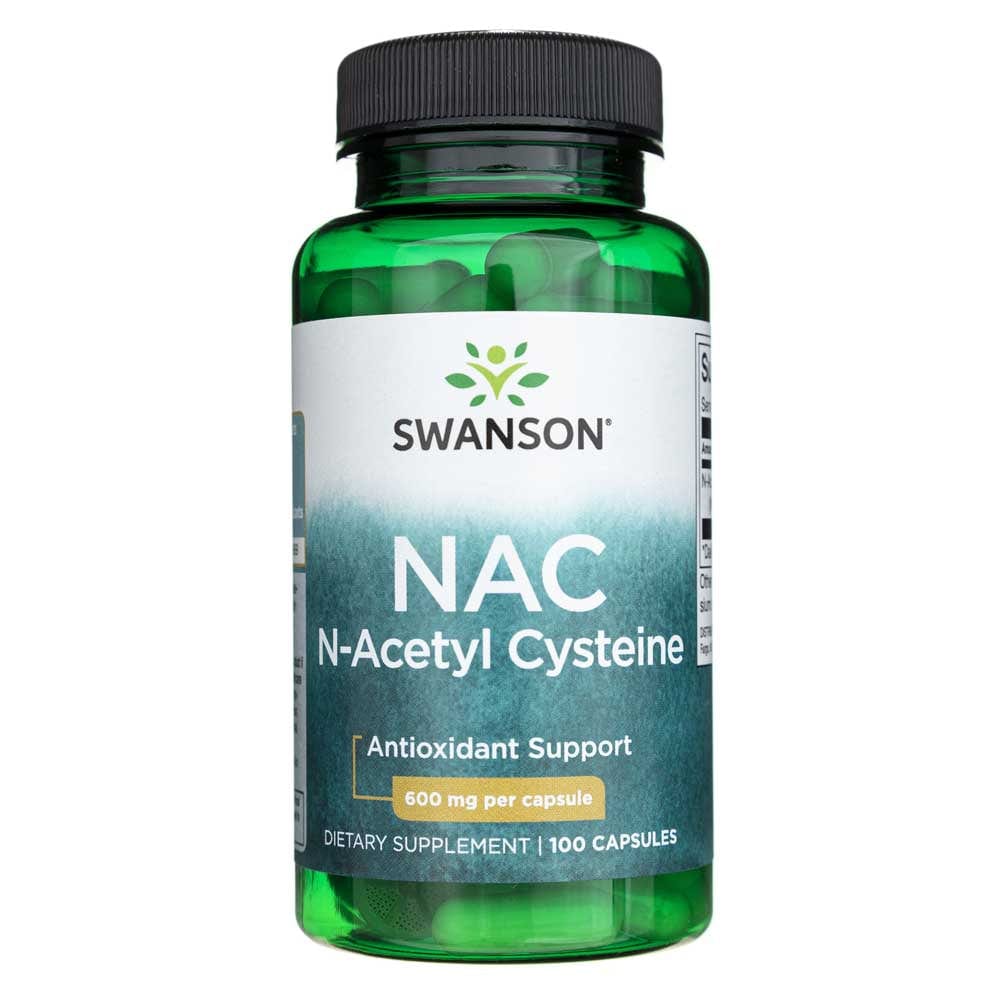 Swanson NAC N-acetil cisteīns 600 mg 100 kapsulas | Medpak Shop
